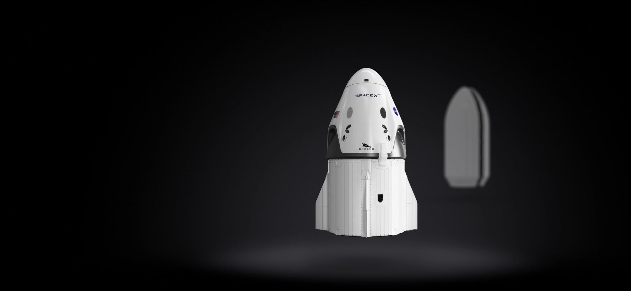 SpaceX Falcon 9 Second Stage Merlin Vacuum Engine & Dragon Spaceship ...