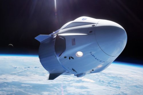 SpaceX Falcon 9 Second Stage Merlin Vacuum Engine & Dragon Spaceship ...